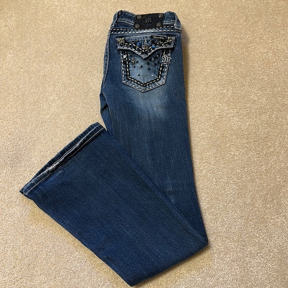 Miss Me | Jeans | Vintage Miss Me Flare Jeans Washed And Distressed ...